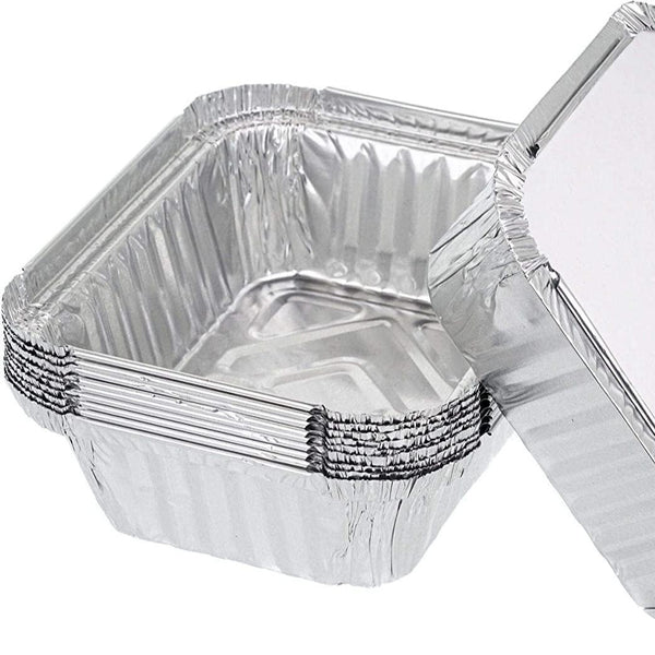 Zuvo Aluminum Foil Food Containers with Lids, Disposable, Reusable for – Zuvo.uk